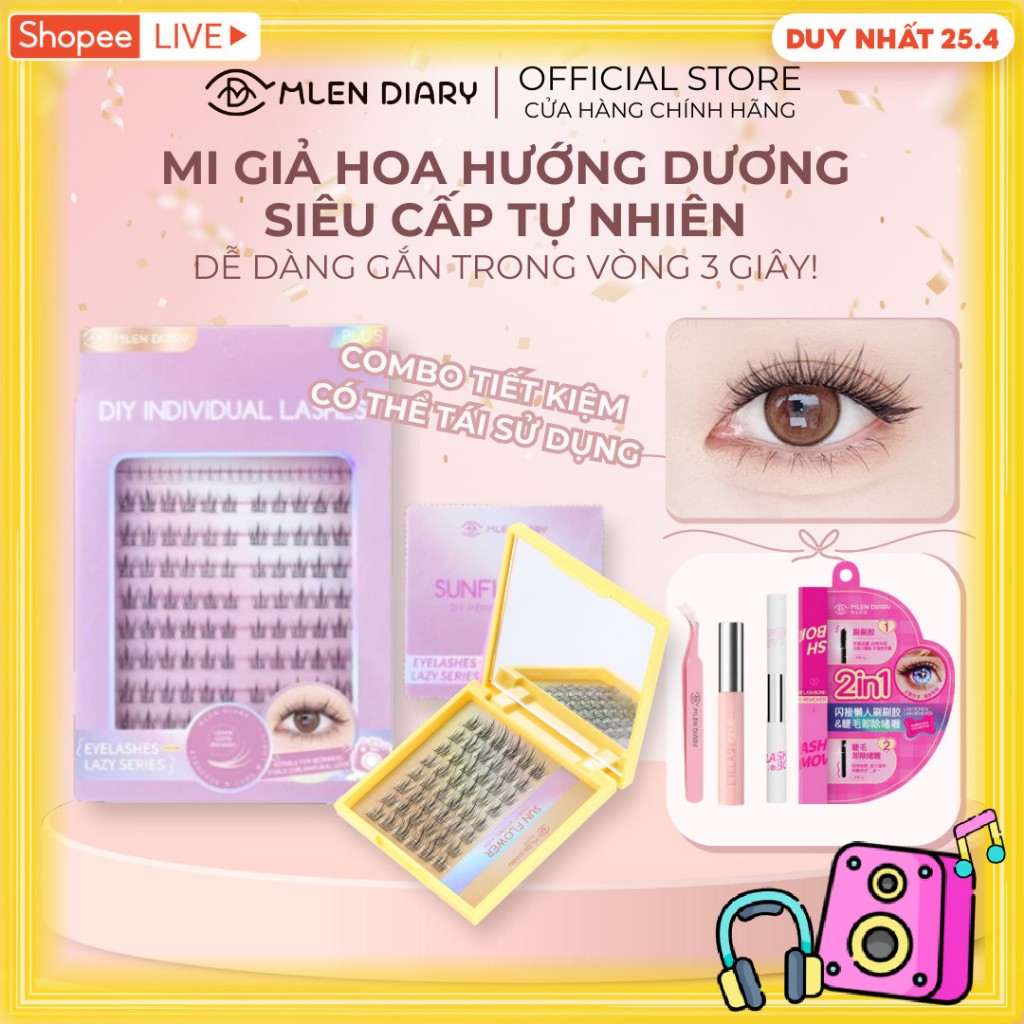Mi Giả Hoa Hướng Dương MLEN DIARY CHÍNH HÃNG Dễ Sử Dụng Tạo Hiệu Ứng ...