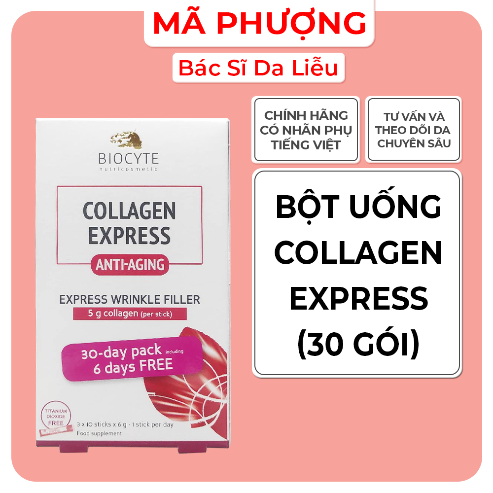 Bột uống COLLAGEN làm đẹp da BIOCYTE Collagen Express Anti-Age 30 gói ...