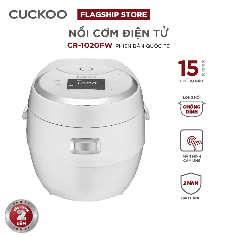 Nồi cơm điện tử Cuckoo 1,8L CR-1020F - Bảng điều khiển LED - Lòng nồi ...