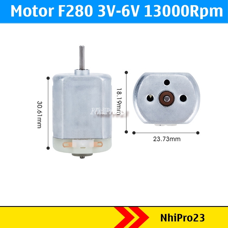 Động cơ F280, motor 280 3.7V 13000RPM cho máy tăm nước, máy đánh trứng ...