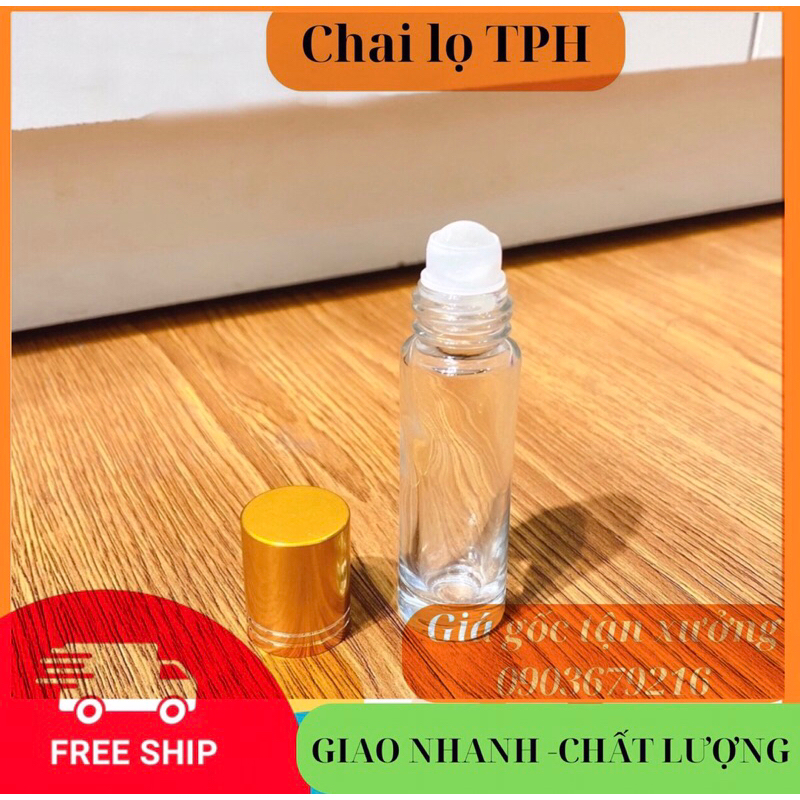 Chai bi lăn 10ml ,chai lọ chiết tinh dầu mỹ phẩm, đầu bi lăn | Shopee ...
