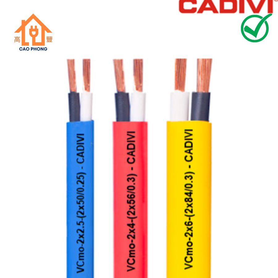 Dây điện đôi Cadivi VCmo 2x1.5 / 2x2.5 / 2x4.0 / 2x6.0 vỏ PVC cách điện ...