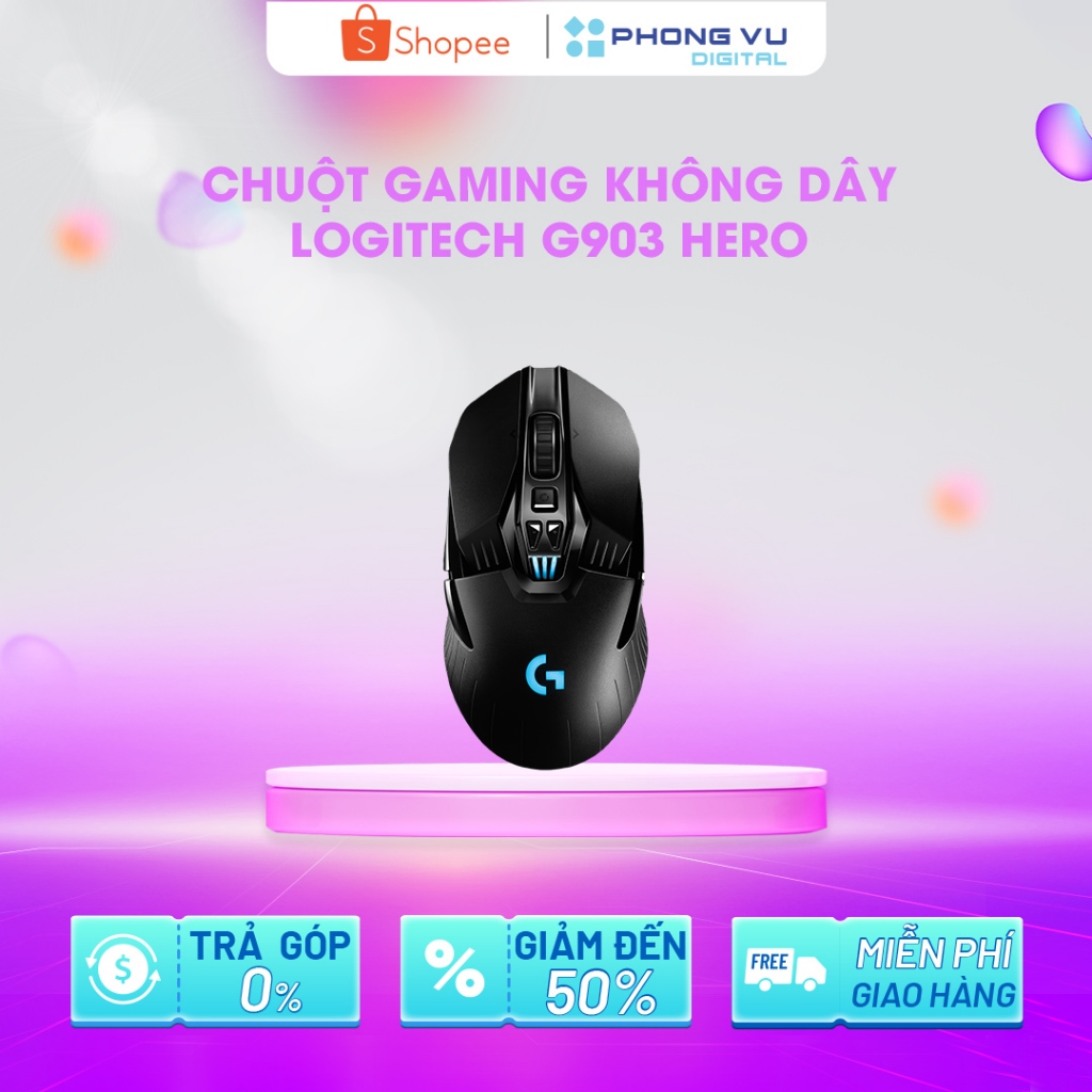 Chuột gaming không dây Logitech G903 Hero - Bảo hành 24 tháng | Shopee Việt Nam