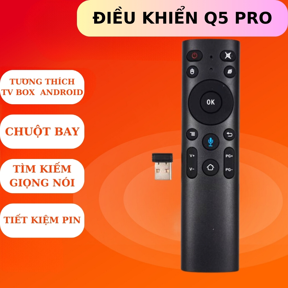Remote Q5 voice và Chuột bay không dây điều khiển từ xa tương thích với ...