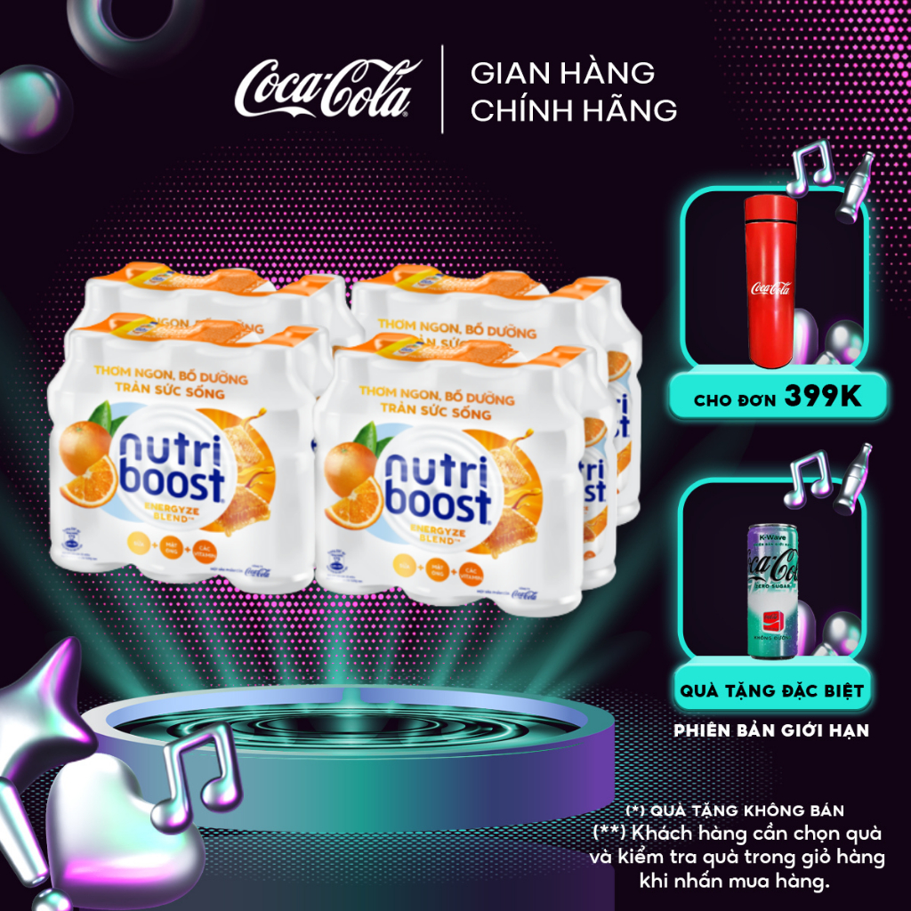 Lốc 24 Chai Sữa Trái Cây Nutriboost Thế Hệ Mới Hương Cam 297ml/Chai ...