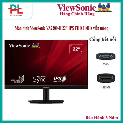 Màn hình ViewSonic VA2209-H 22" IPS FHD 100Hz viền mỏng - Hàng Chính ...