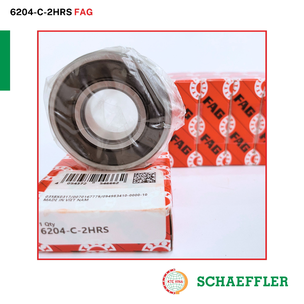 Vòng bi cầu rãnh sâu - FAG - 6204-C-2HRS / 6204-C-2HRS-C3 | Shopee Việt Nam