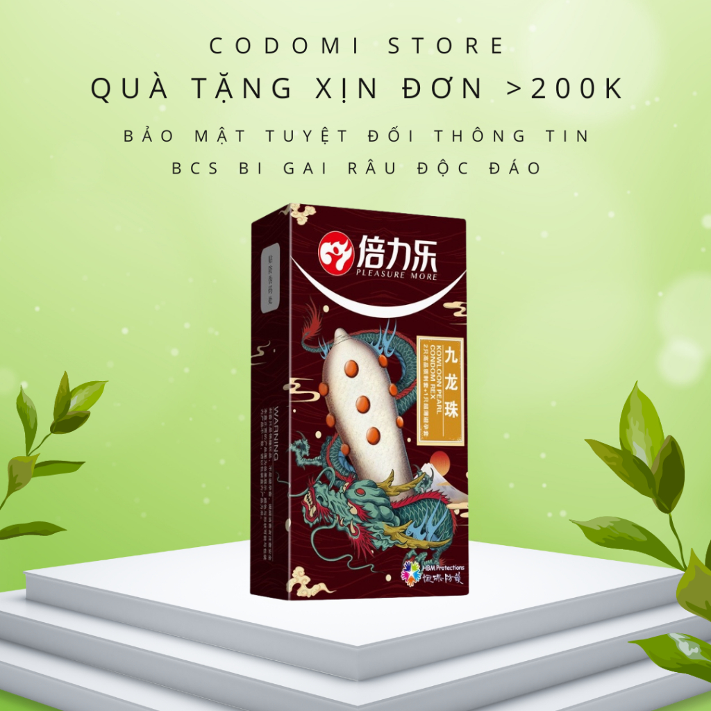 Bao cao su bi to khổng lồ HBM 9 bi siêu mỏng Hộp 2 chiếc Bcs codomi | Shopee Việt Nam