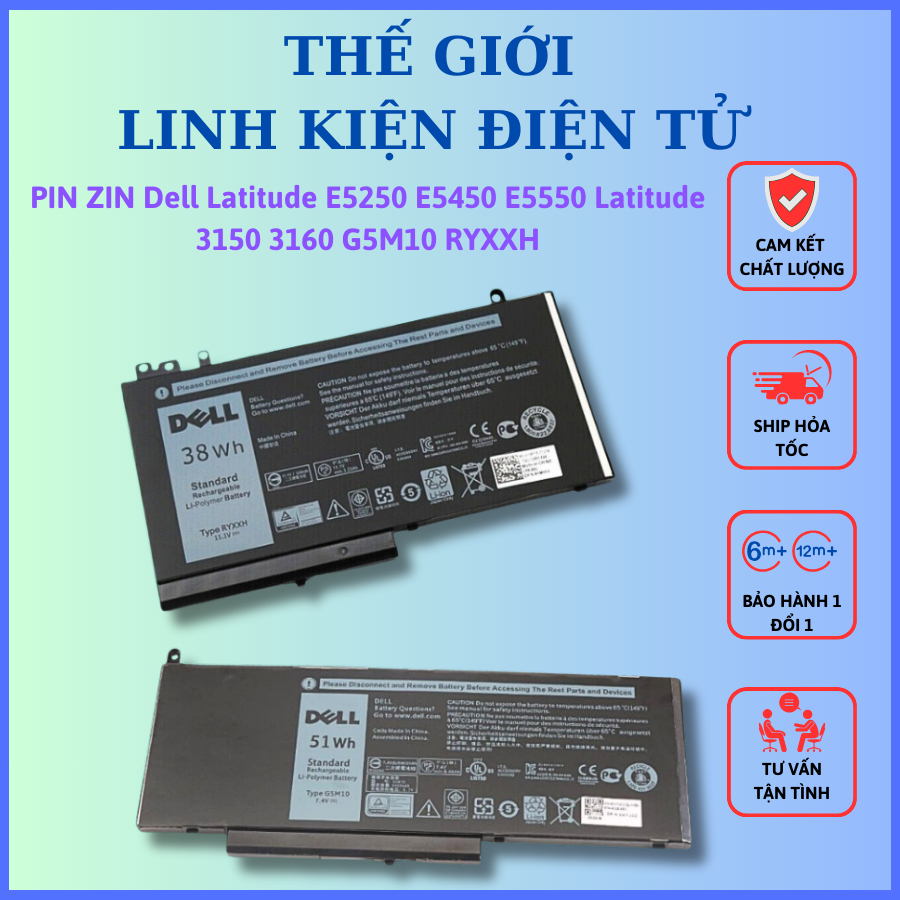 PIN ZIN Dell Latitude E5250 E5450 E5550 Latitude 3150 3160 G5M10 RYXXH ...