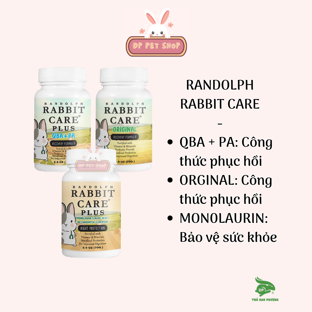 Randolph Rabbit Care 70g Dành Chỏ Thỏ, Bọ Ú, Chinchillas, Sóc, Rùa ...