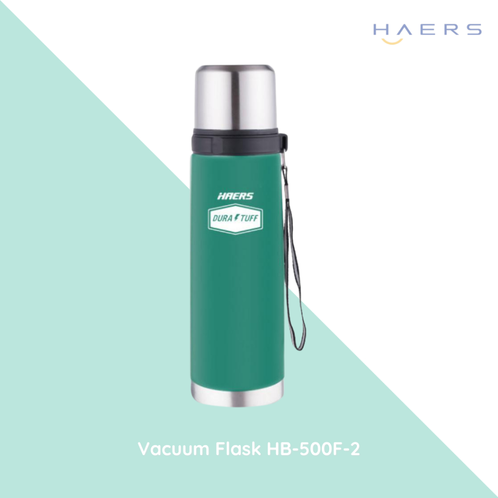 Bình giữ nhiệt HAERS [Vacuum Flask HB-500F-2] 500ml, inox nhập POSCO ...