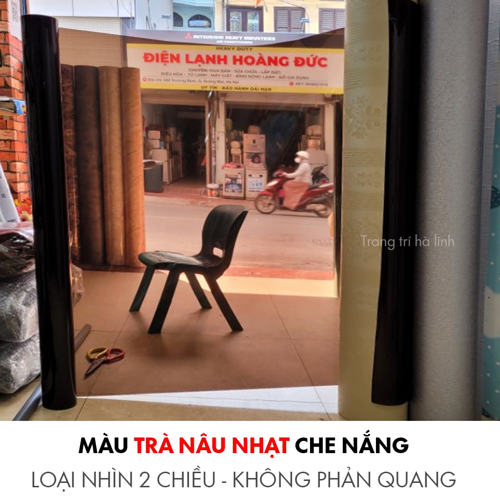 Giấy dán kính 1 chiều cửa kính chống nắng nóng film cách nhiệt decan ...
