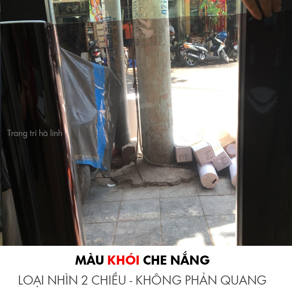 Giấy dán kính 1 chiều cửa kính chống nắng nóng film cách nhiệt decan ...