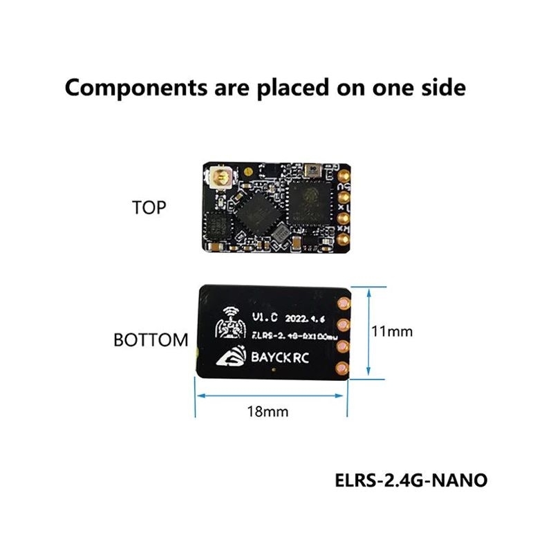 Thiết Bị Nhận Tín Hiệu Rx ELRS 915MHz Nano ExpressLRS Rx kèm Anten T ...