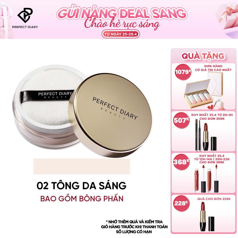 Phấn phủ Perfect Diary PerfectStay chống thấm nước kiểm soát dầu 3 màu tùy chọn 7g | Shopee Việt Nam