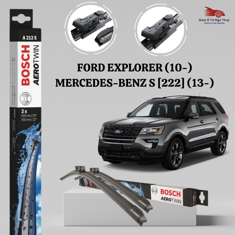 BỘ GẠT MƯA CHÍNH HÃNG BOSCH AEROTWIN (1 CẶP 22"x26") CHO Merc S (08-14 ...