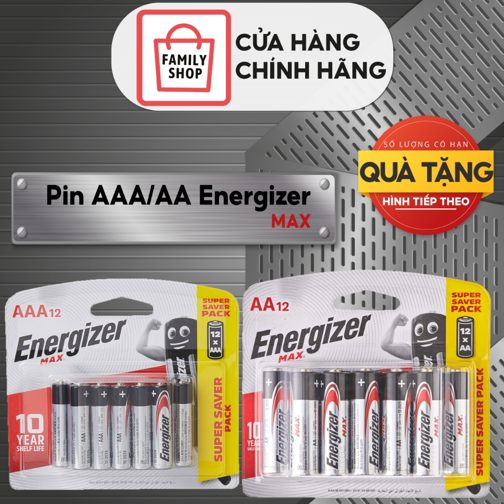 Pin AA/AAA Energizer Max E91/E92 BP8+4 | Shopee Việt Nam