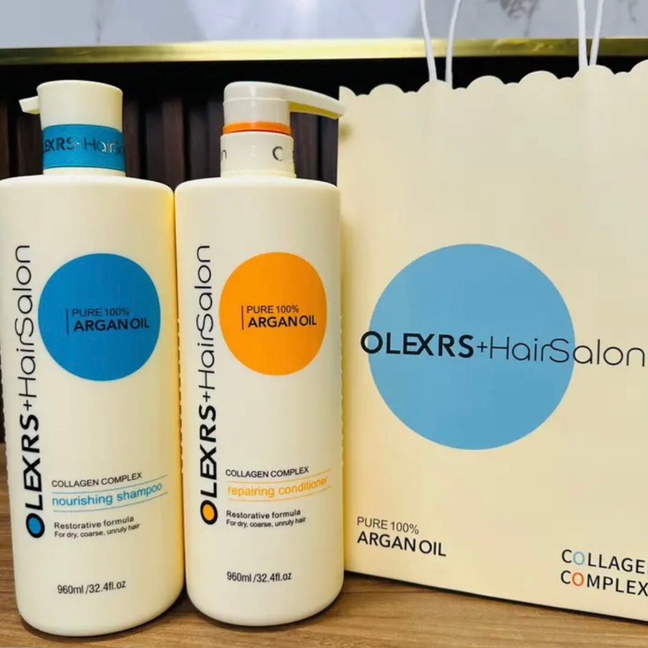 Cặp Dầu Gội Xả Olexrs Argan Oil Collagen Hair Salon - Dầu Gội Xả Olexrs ...