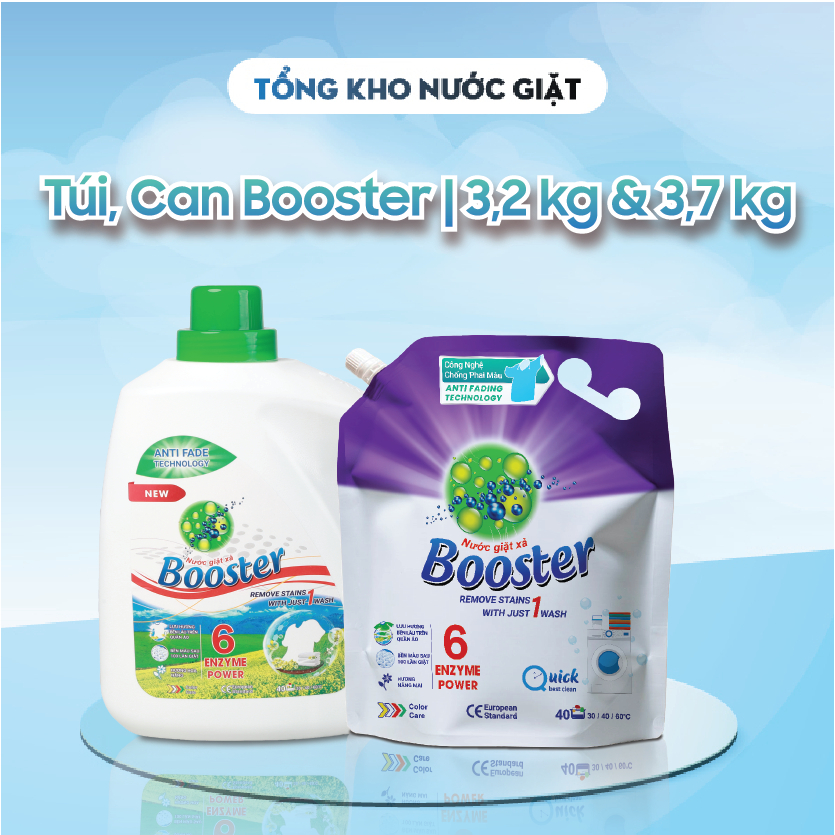 Nước giặt xả Bosster hương nắng mai 3,2kg hàng chính hãng | Shopee Việt Nam