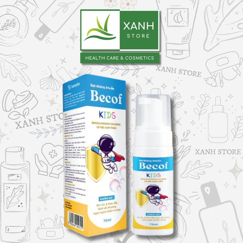 Bọt kháng khuẩn Becof kids - làm dịu, thúc đẩy nhanh lành vết thương ...