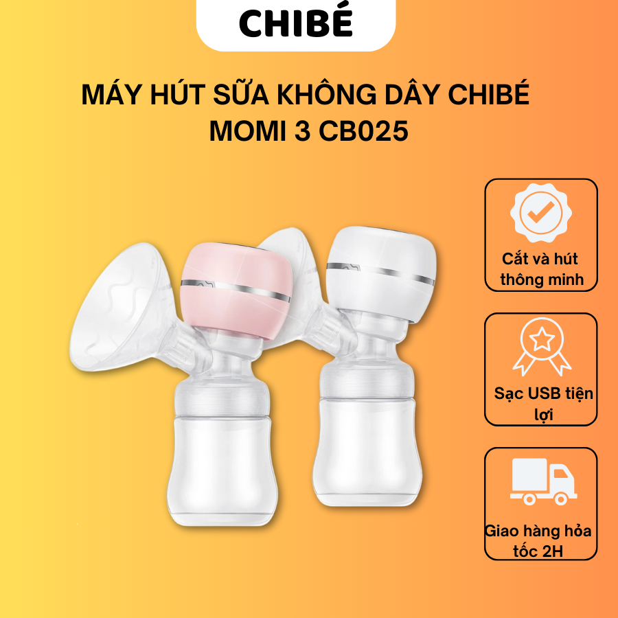 Máy hút sữa không dây CHIBÉ MOMI 3 CB025, 3 chế độ chức năng và 9 cấp độ hút hàng chính hãng ...
