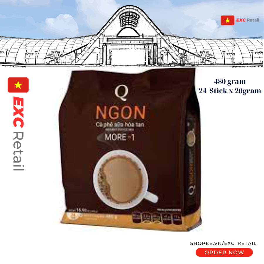 Trần Quang coffee NGON 480 gram (24 Stick x 20 gram) New Date | Shopee ...