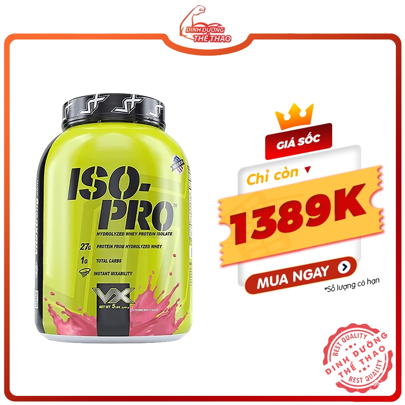 Sữa Tăng Cơ 100 Hydrolyzed Whey Vitaxtrong Iso Pro 5lbs 2 3kg Chính