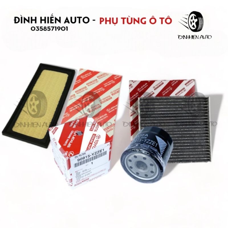 Combo 3 loại lọc Vios | Yaris (2014 - 2023): Lọc gió động cơ & lọc điều ...