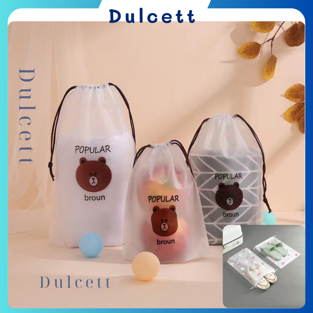 Túi đựng giày dép vải dù dây rút chống bụi ẩm mốc, bỏ vali du lịch, xếp ...