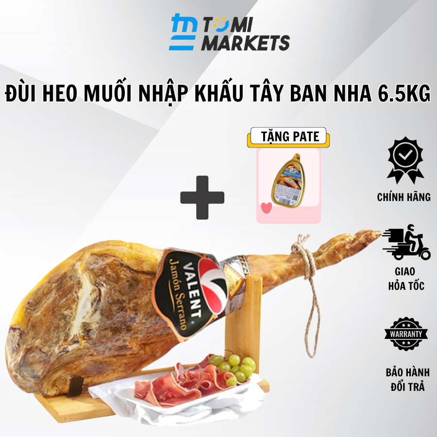 [Tặng Pate] Đùi Heo Muối Jamon Sérrano Valent Nhập Khẩu Chính Hãng Tây ...