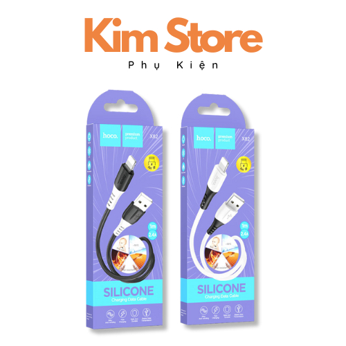 Dây cáp sạc Hoco x82 sạc nhanh 2.4A dây silicon chống đứt, chống bẩn ...