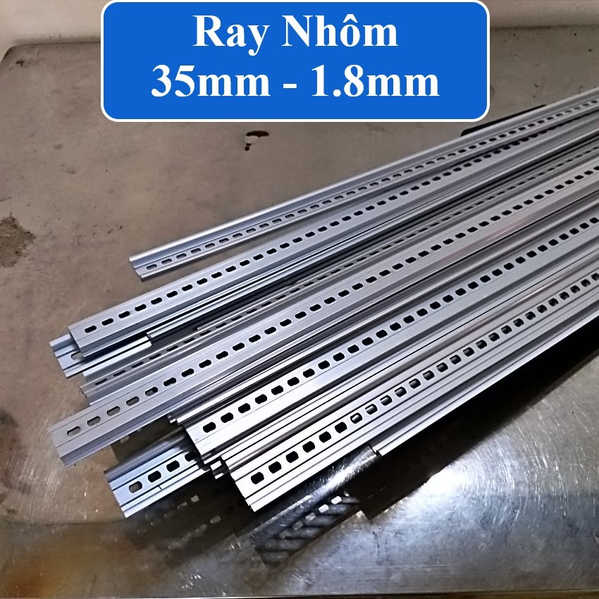 Thanh cài nhôm 1mét bản 35mm, thanh ray nhôm, thanh cài át, thanh cài ...