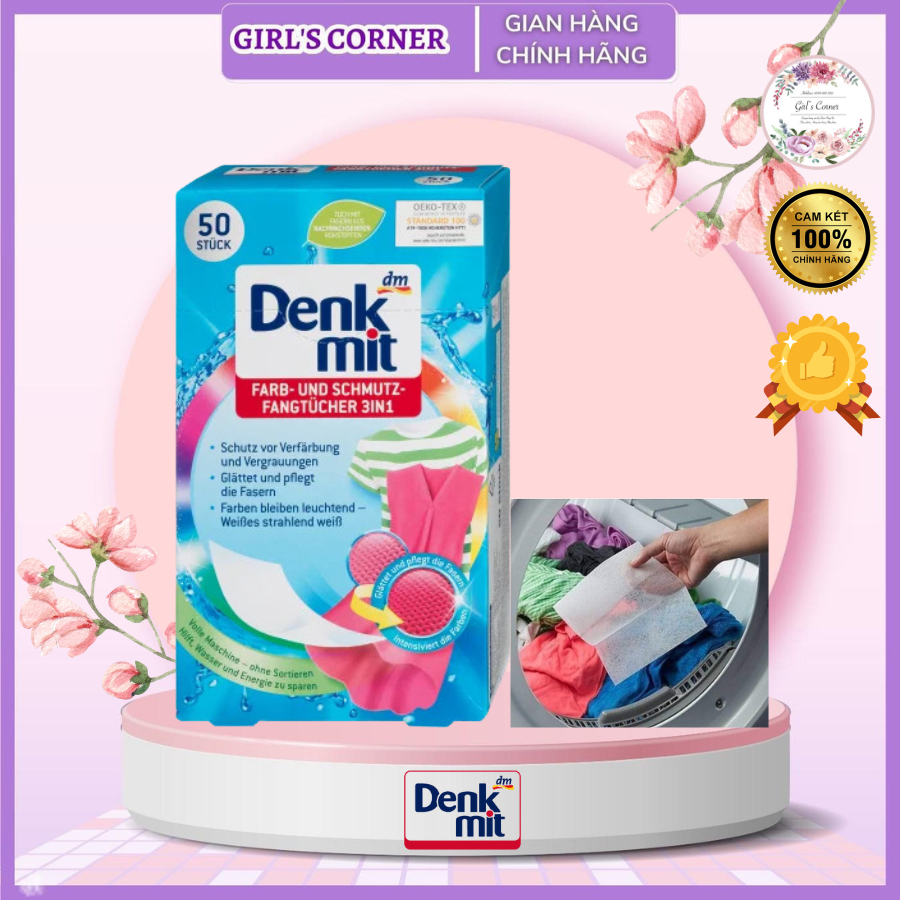 Giấy chống phai màu Denkmit dùng cho máy giặt, Túi Thơm Denkmit, Bóng ...