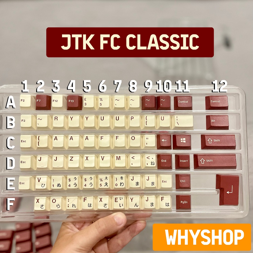 [Grab 2024] JTK FC CLASSIC Keycap Nút bàn phím cơ lẻ set Fc Classic - JTK Grab | Shopee Việt Nam