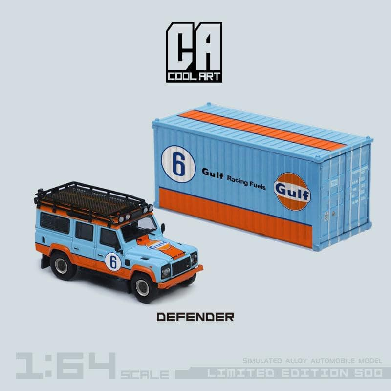 MÔ HÌNH 1:64 COOL ART - Land Rover Defender Gulf Oil Livery | Shopee ...