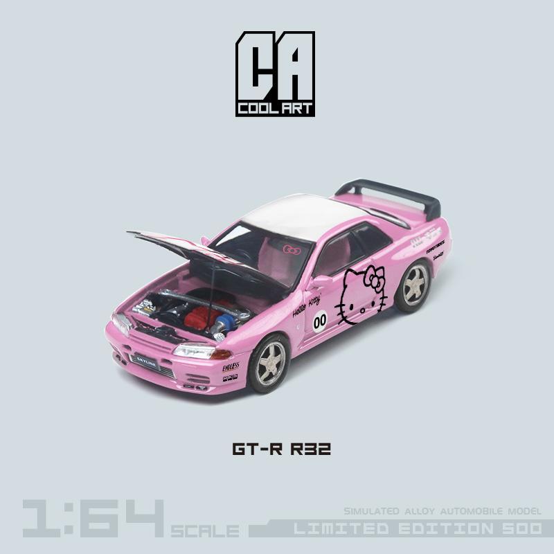MÔ HÌNH 1:64 COOL ART - Nissan GTR-R32 Light Pink Cat Kitty Livery ...