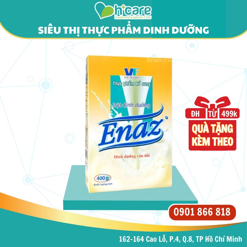 Bột dinh dưỡng Vietfood Enaz 400g cho người bệnh suy kiệt, người suy ...