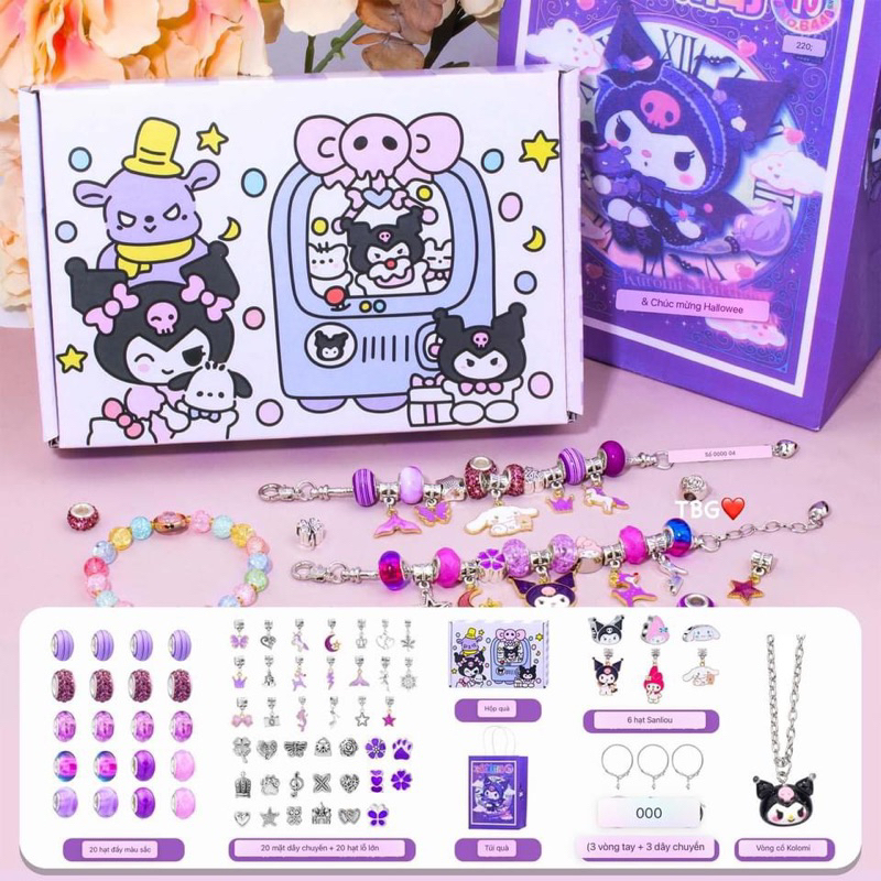 Bộ Vòng Charm Pandora full Chi Tiết Kuromi, Sanrio | Shopee Việt Nam