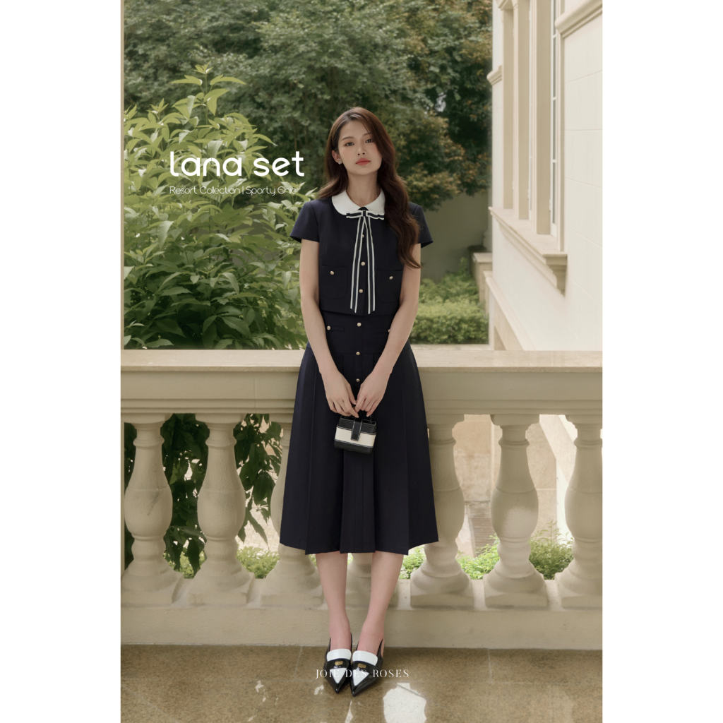 JOIE DES ROSES - Set áo và chân váy midi Lana Set | Shopee Việt Nam