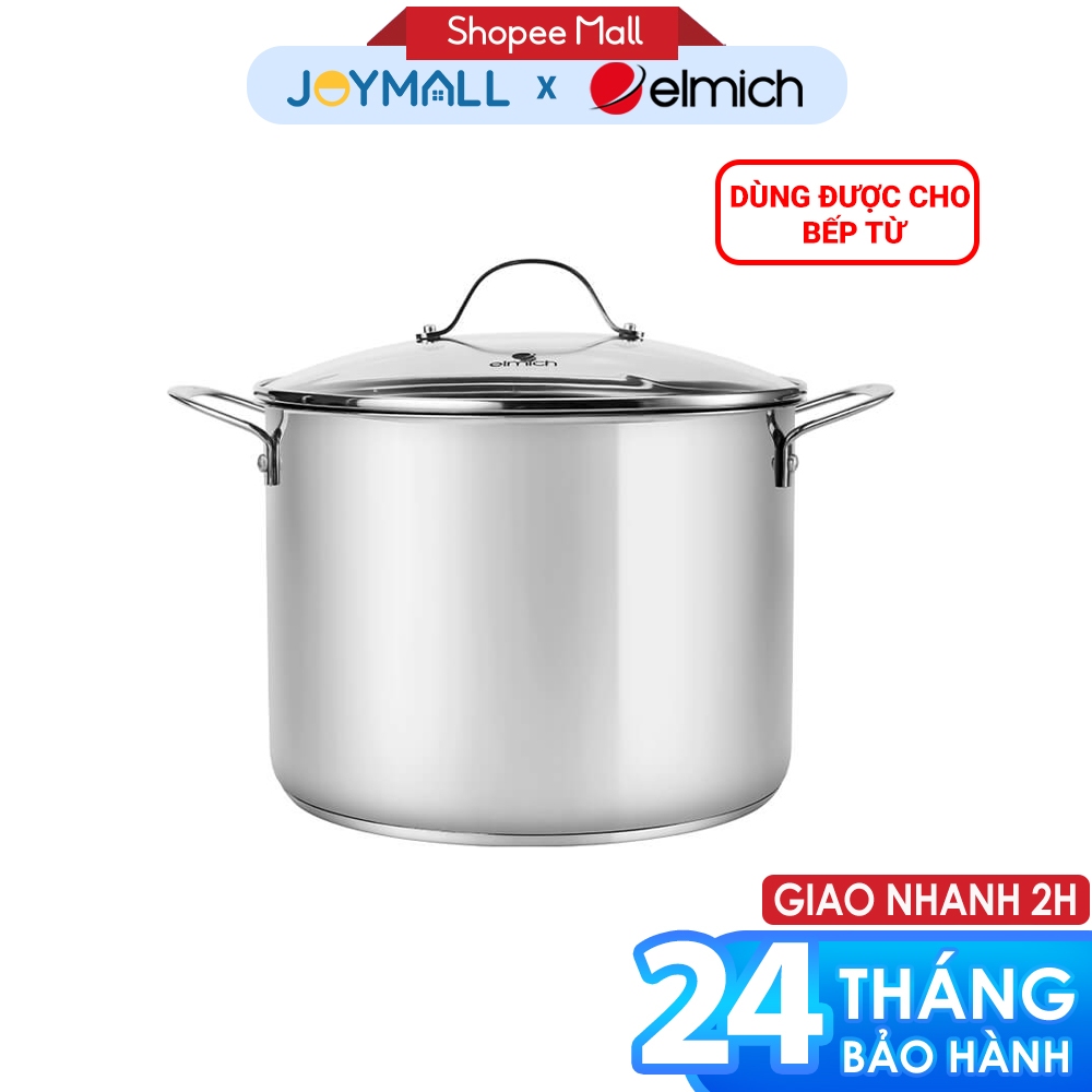 Nồi luộc gà 12 lít Elmich Smartcook EL-2525IN28 size 28cm, Hàng chính hãng, inox 304, bắt từ mọi ...