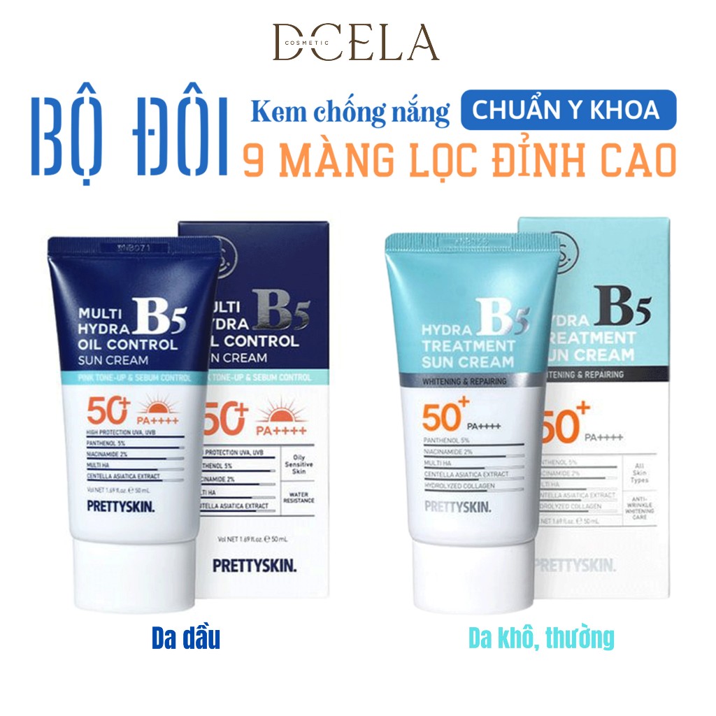 Kem Chống Nắng Phục Hồi Da Hydra B5 Exosome Sun Cream Prettyskin SPF50+/PA++++ 50ml | Shopee ...