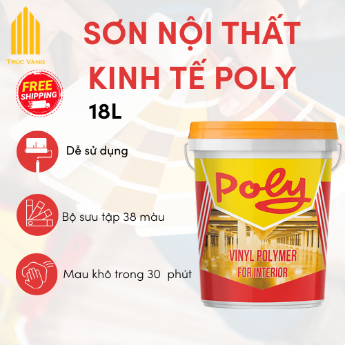 Sơn nước trong nhà POLY 18L Mờ (ĐỦ MÀU) | Shopee Việt Nam