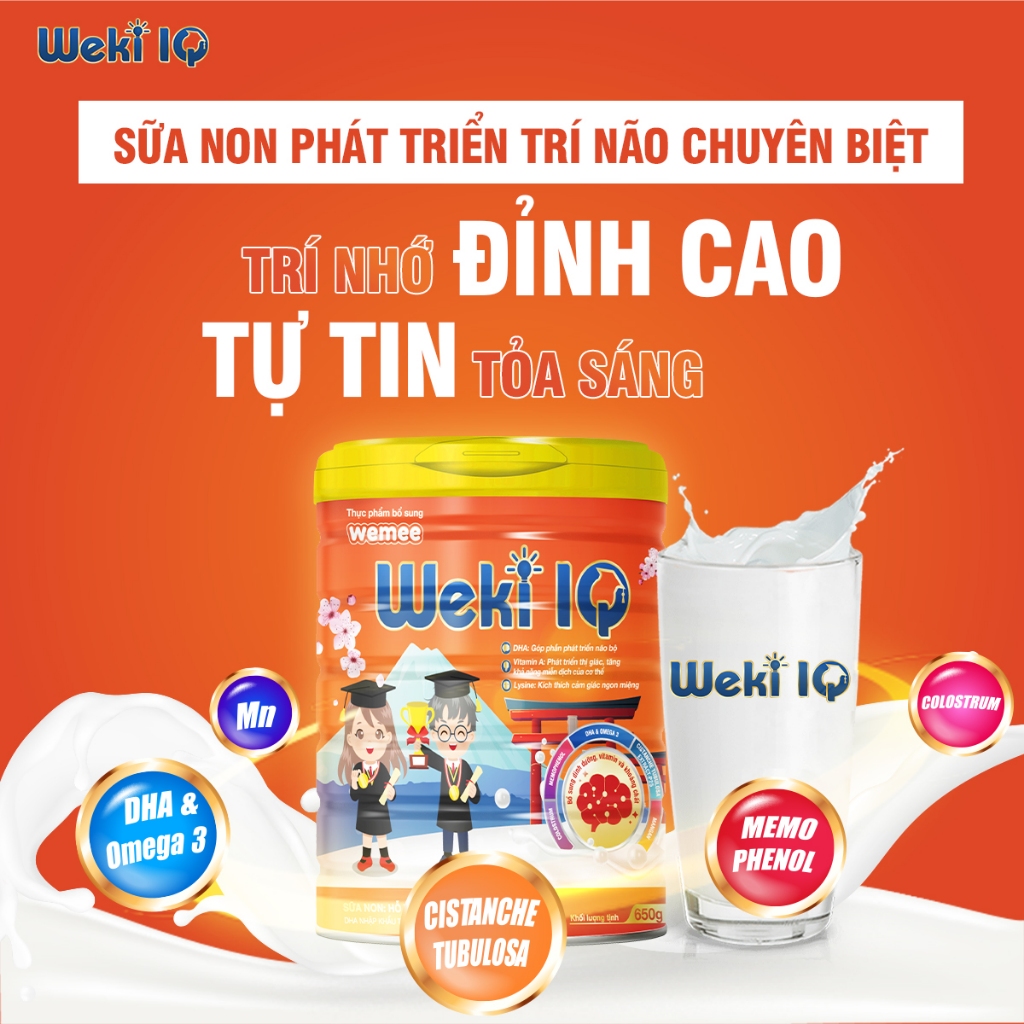 WEKI IQ Sữa Non Phát Triển Trí Não Cho Bé Từ 3 Tuổi, Khắc Phục Vấn Đề ...