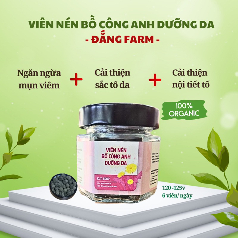 Viên nén dưỡng da Bồ Công Anh Đắng Farm cải thiện nội tiết, cải thiện ...