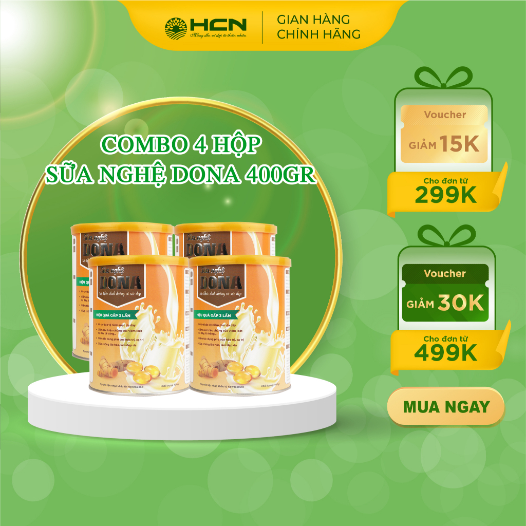 Combo 4 Hộp Sữa Nghệ Dona 400g | Shopee Việt Nam