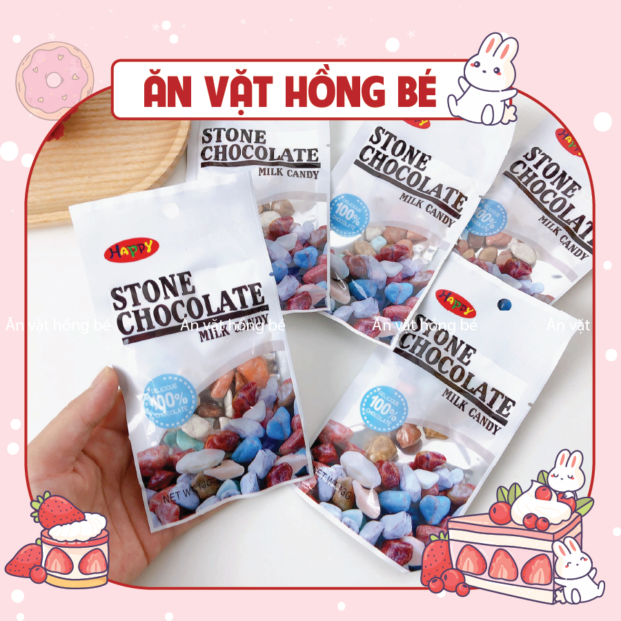 Gói Kẹo Sỏi Đá Nhân Socola Yomy Gói 16G, đồ ăn vặt tuổi thơ, Ăn vặt Hồng Bé | Shopee Việt Nam