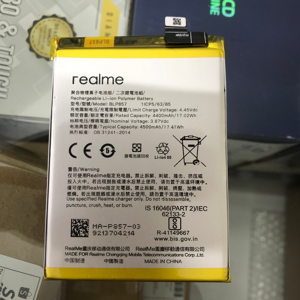 Pin Realme GT Neo / Realme Q3 Pro (BLP857) bảo hành 6 tháng | Shopee ...