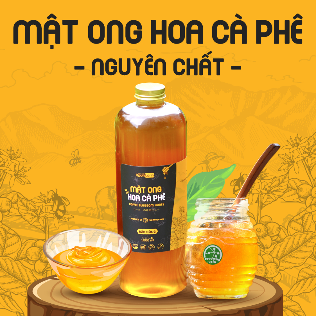 Mật Ong Nguyên Chất Hoa Cà Phê - Chai 1000ml - Đặc Sản Ngon Lành | Shopee Việt Nam