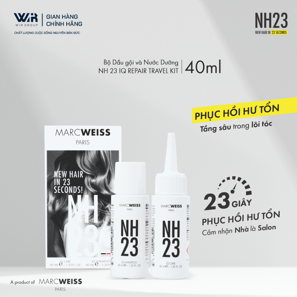[ GIFT - KHÔNG BÁN ] Bộ Dầu gội và Nước dưỡng NH23 IQ REPAIR KIT 40ml ...