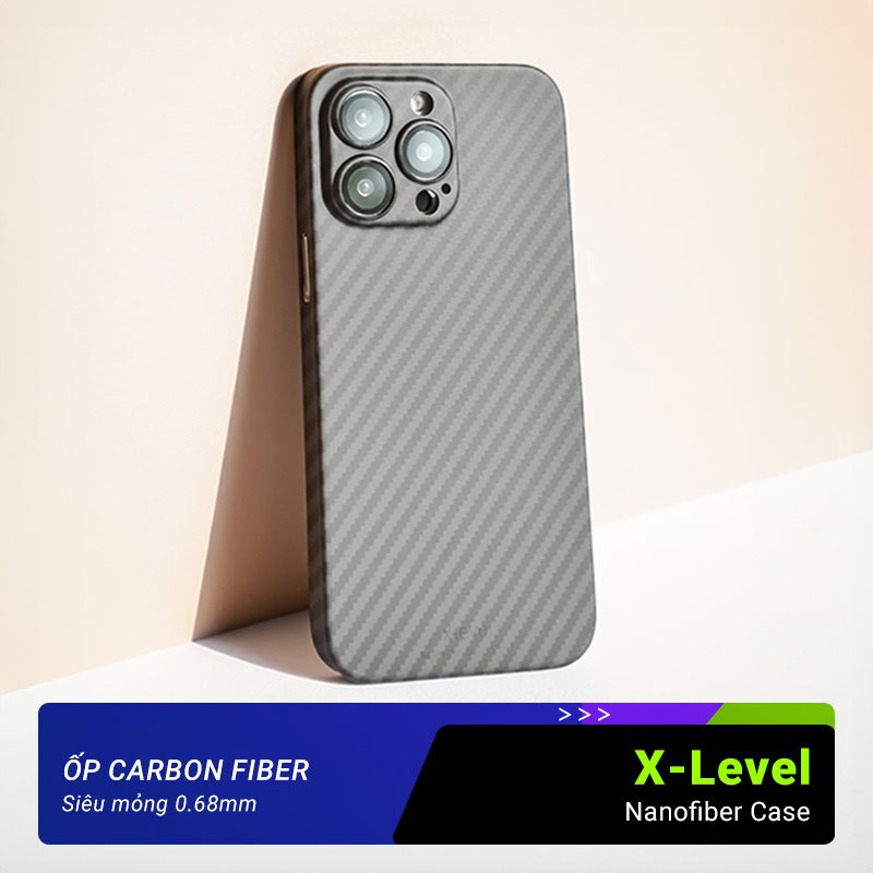 Ốp Carbon Siêu Mỏng X-level Slim Case, Ốp Lưng Nhám Không Bám Vân Tay ...